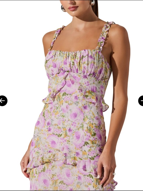 Astr | Skirts | Astr The Label Olina Printed Ruffled Sleeveless Maxi ...